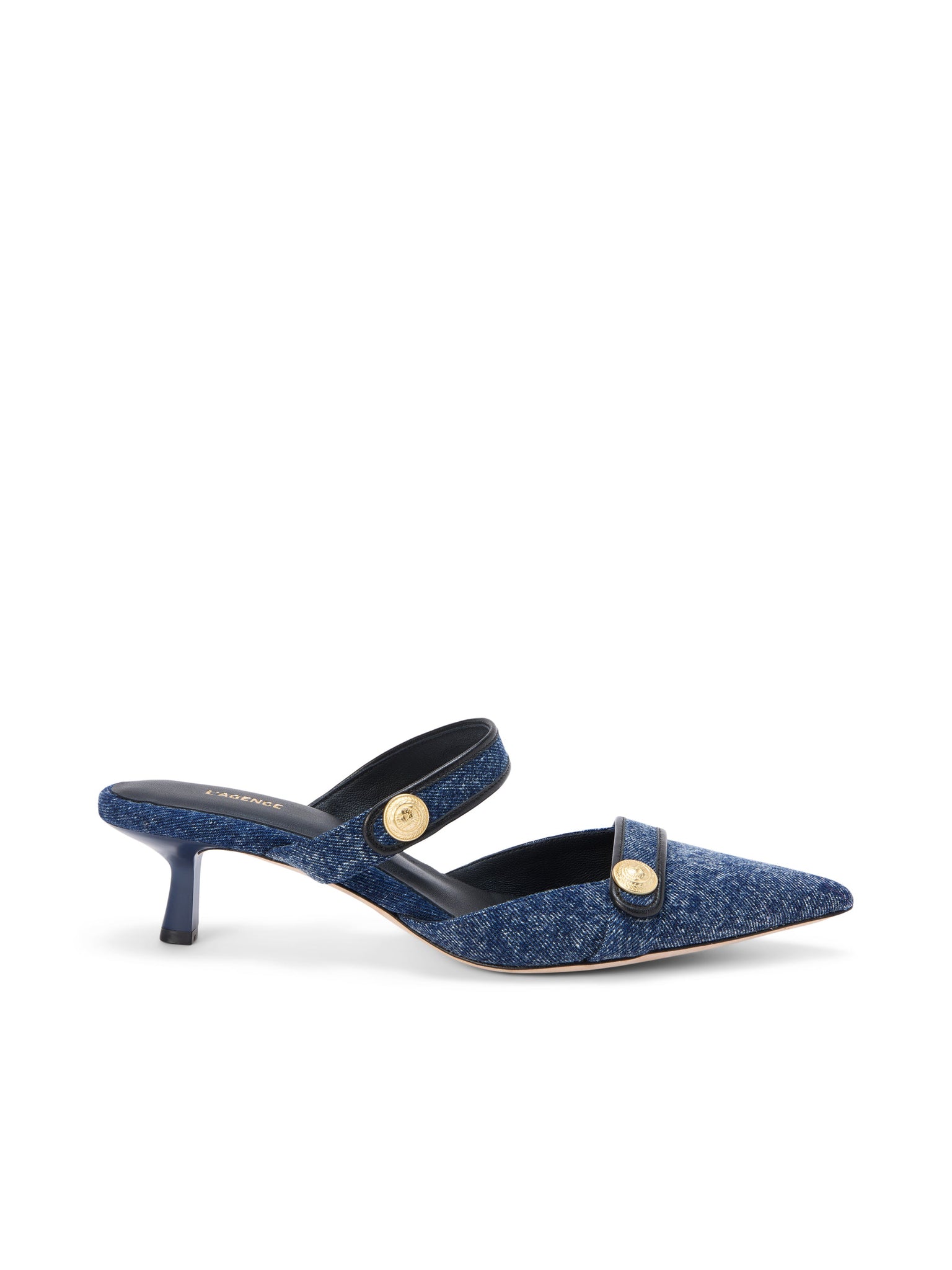 L'AGENCE - Gilliane Denim Mule in Dark Denim