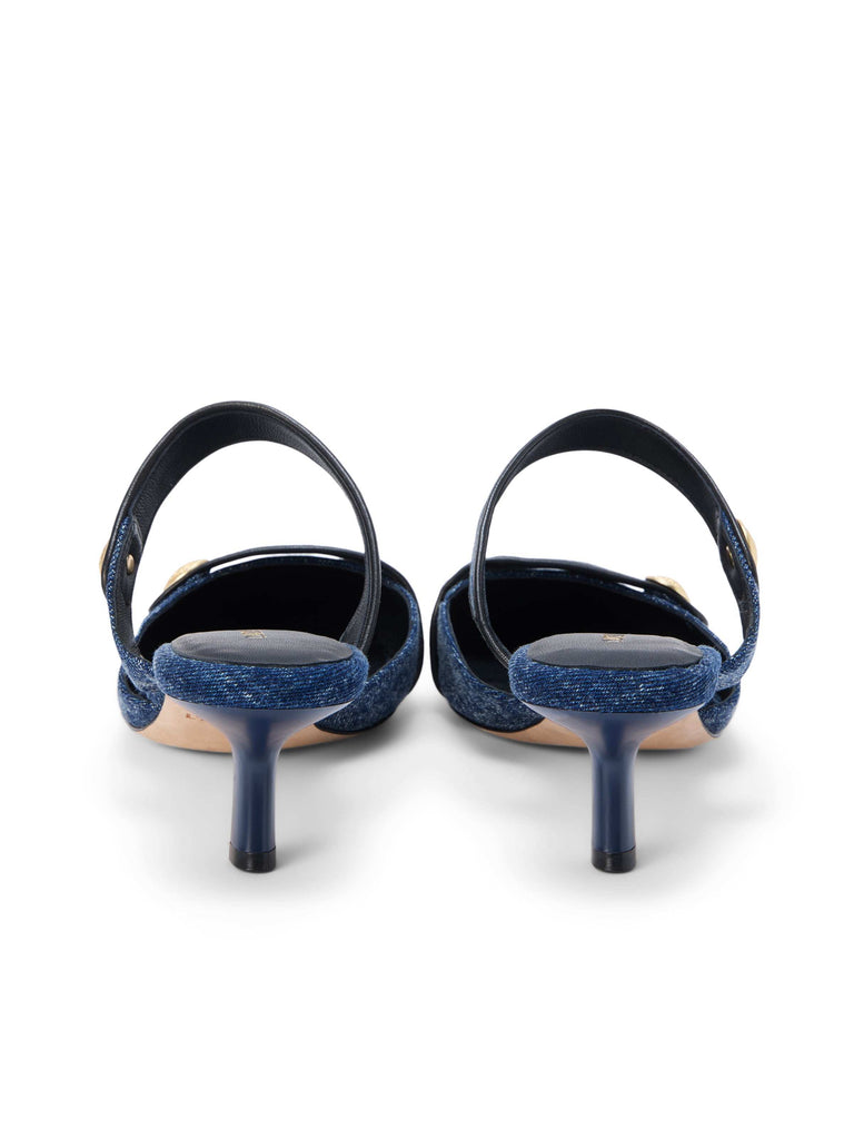 L'AGENCE - Gilliane Denim Mule in Dark Denim