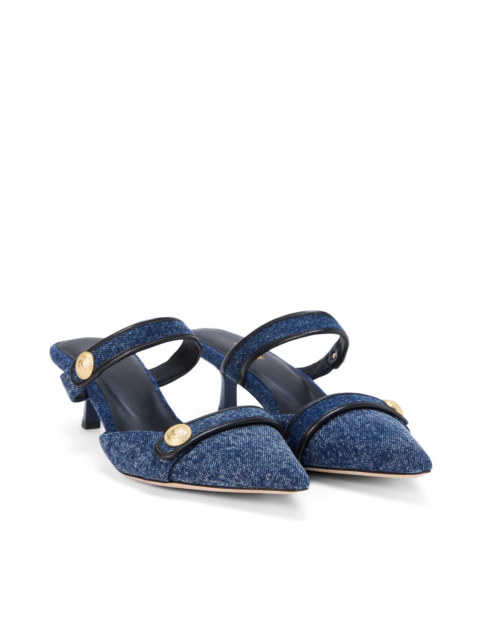 Gilliane Denim Mule in Dark Denim | L'AGENCE