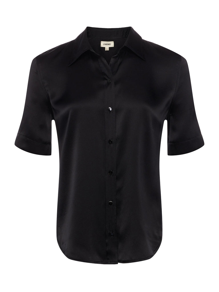 Ellah Silk Blouse in Black | L'AGENCE