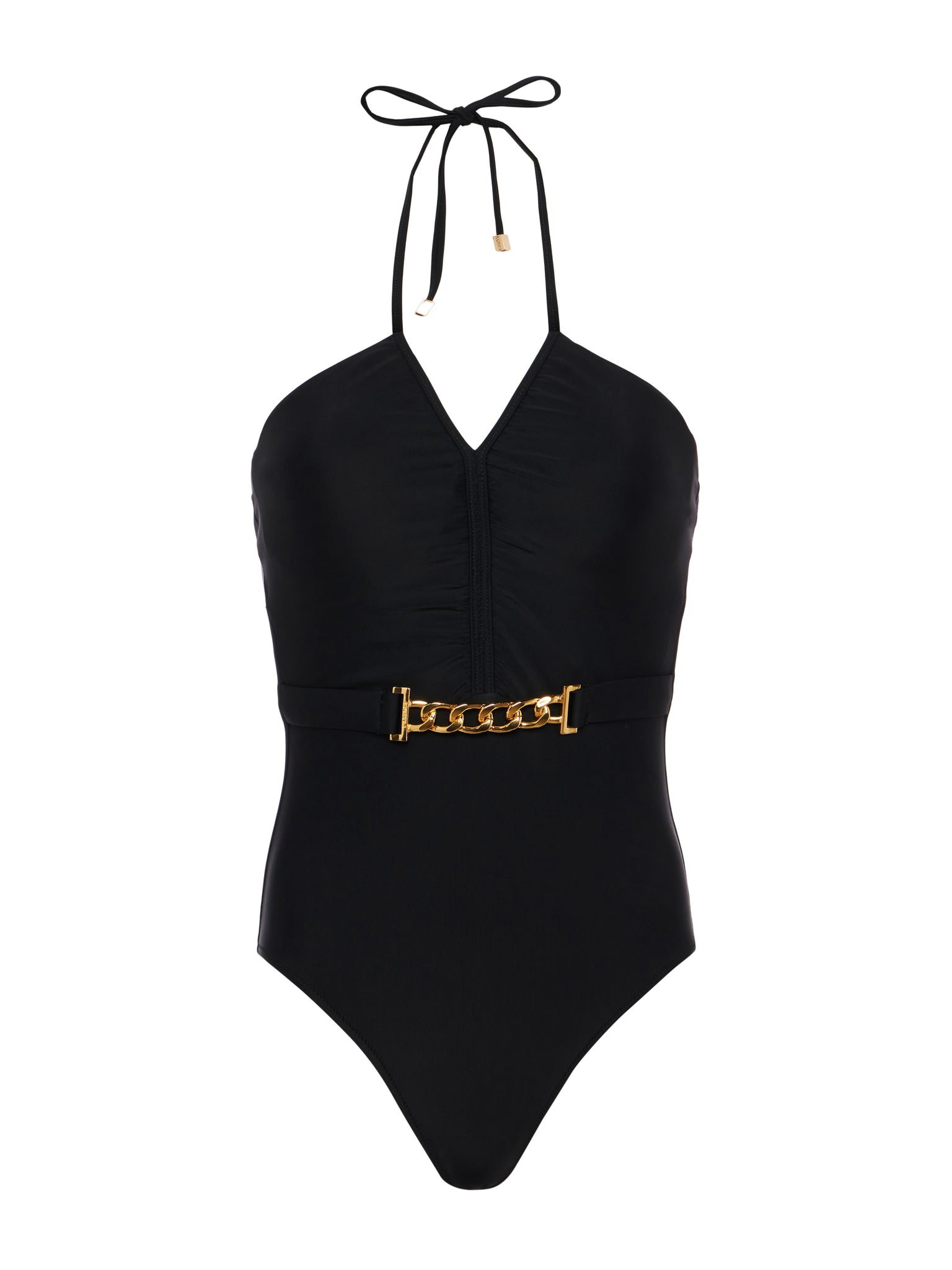 Leila Halter One-Piece Swimsuit in Black | L'AGENCE